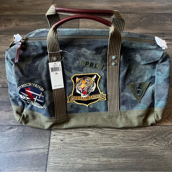 Polo Ralph Lauren | Bags | Polo Ralph Lauren Tigerpatch Camo Canvas Freedom Seekers Duffel Bag ...